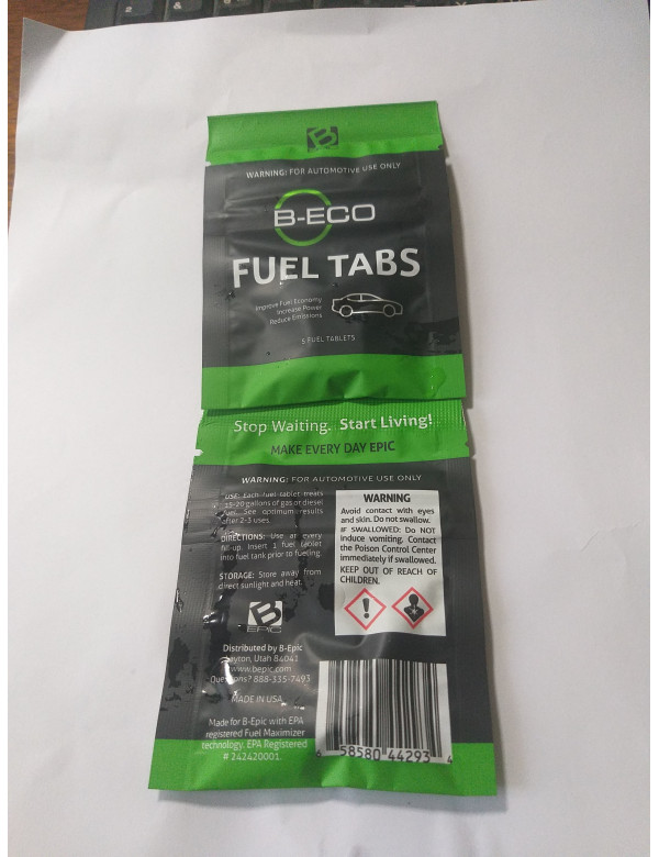FUEL TABS X 5 pastilles économie essence et gas oil diesel.pour 5 pleins